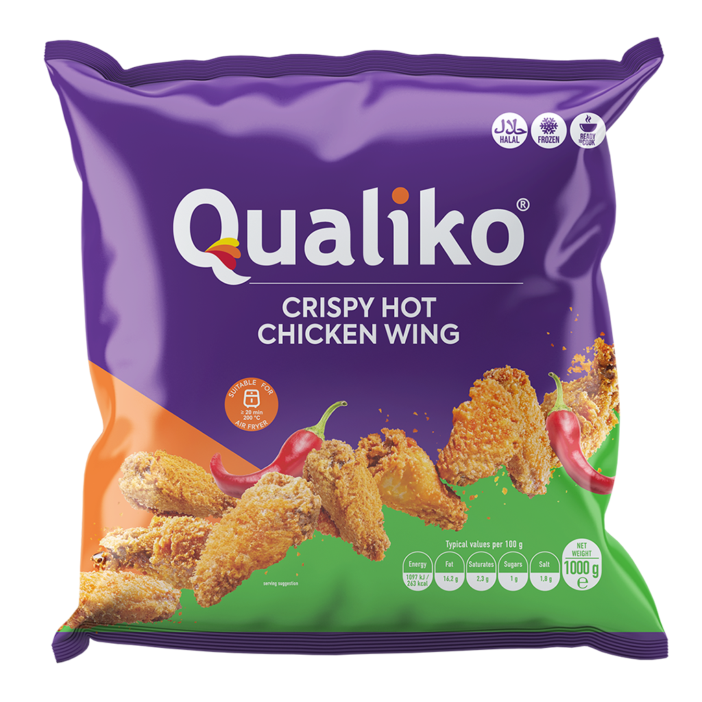 Crispy Hot Chicken Wing - Qualiko. Frozen chicken meat